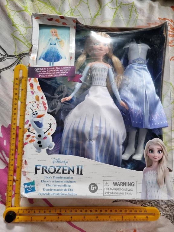2 OUTFIT DISNEY Frozen II Elsa Transformation Fashion Doll with 2 Shoes ...