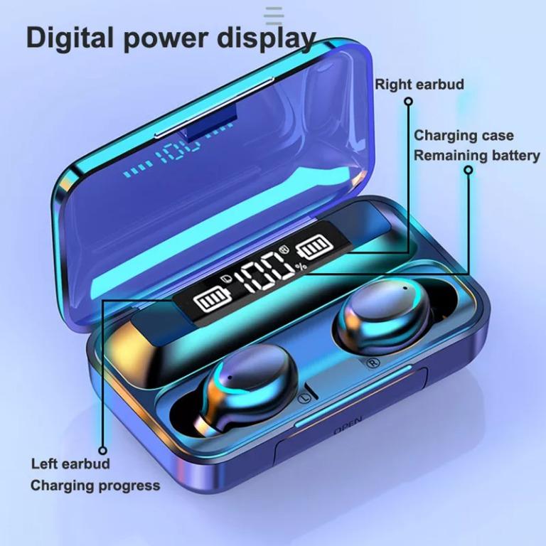 F9-5 真無線遊戲 TWS 耳塞連2000 mAh 移動電源功能 bbsckp F9-5 True Wireless Gaming TWS ...