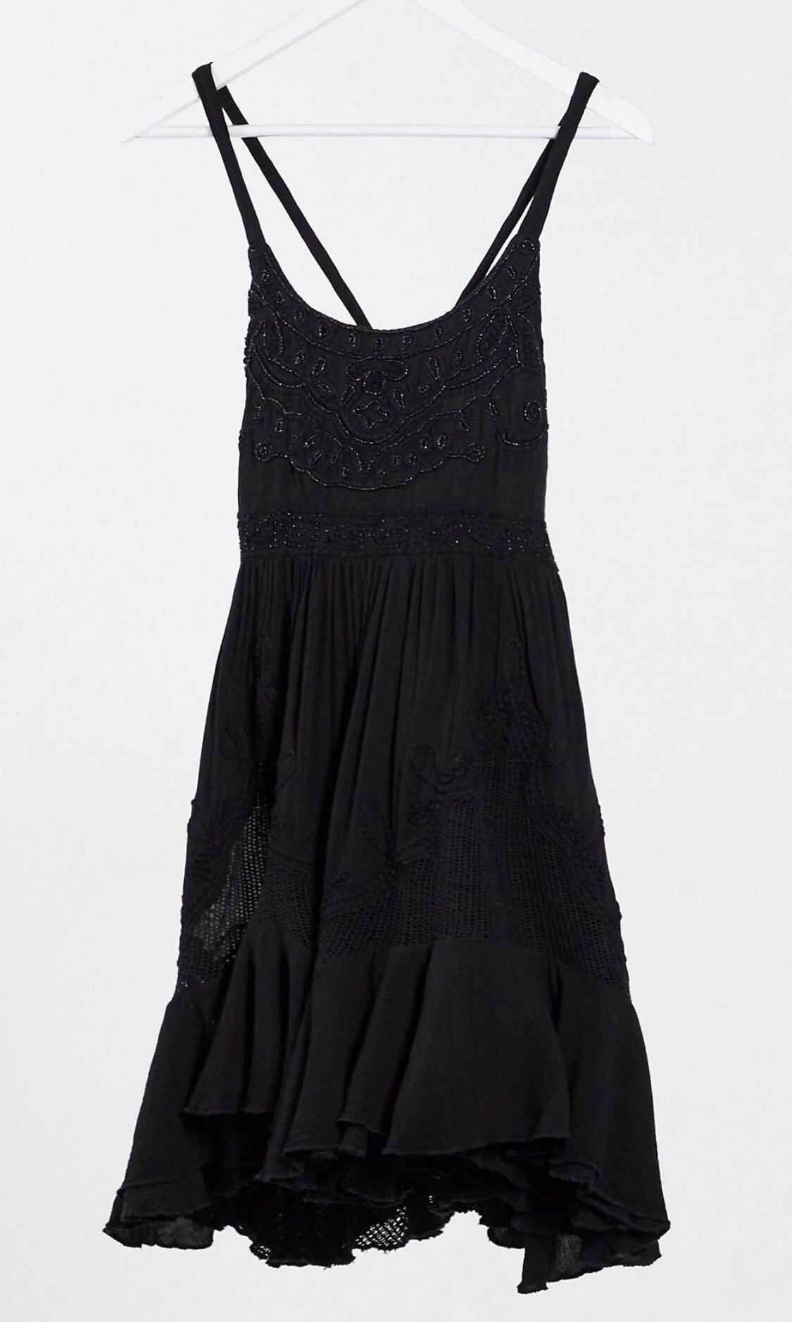 Free People encrusted mini dress in black, Women's Fashion, Dresses ...