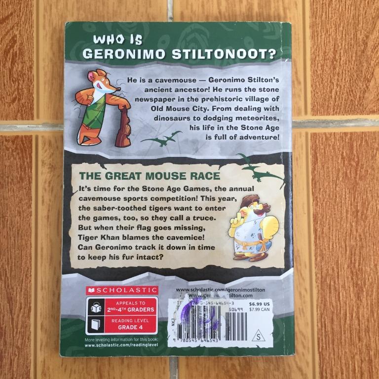 Geronimo Stilton Cavemice - The Great Mouse Race, Hobbies & Toys, Books ...