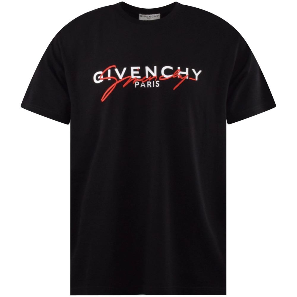 GIVENCHY RED SIGNATURE LOGO, Luxury, Apparel on Carousell