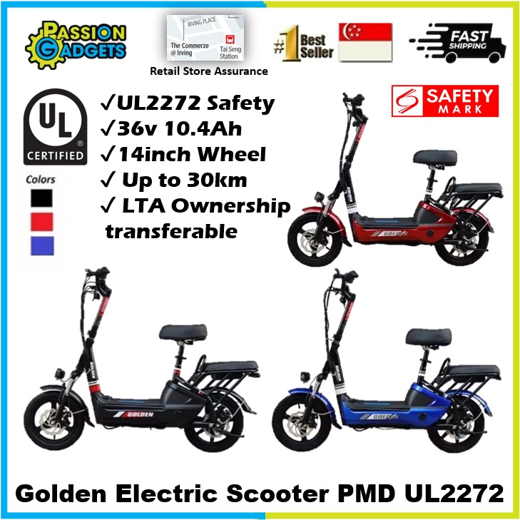Golden PMD Electric Ecooter TDT1401Z look alike Mobot EV2 MaximalSG PMD ...