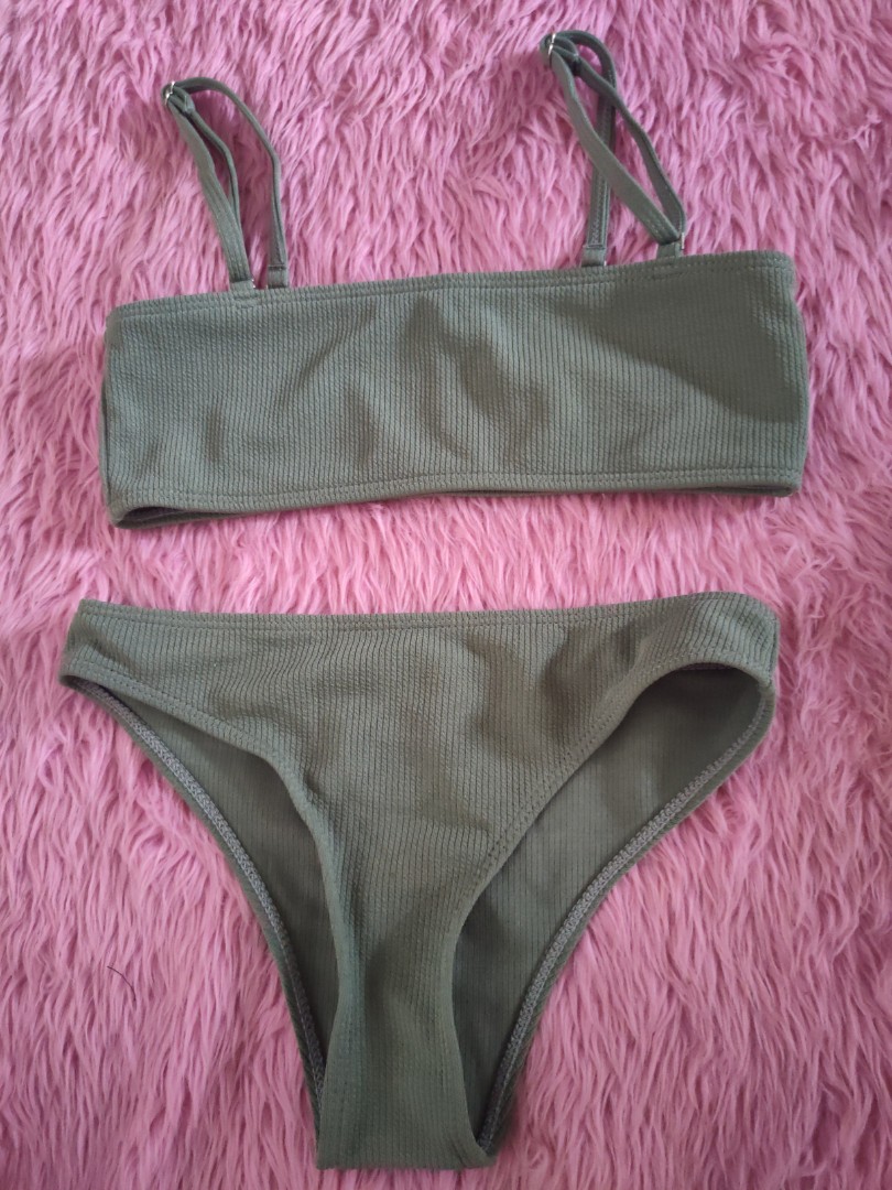 Green Bikini, Women's Fashion, Swimwear, Bikinis & Swimsuits on Carousell