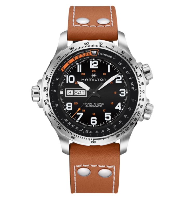 Hamilton Khaki Aviation X Wind Day Date Auto 45mm H77755533, Men's ...