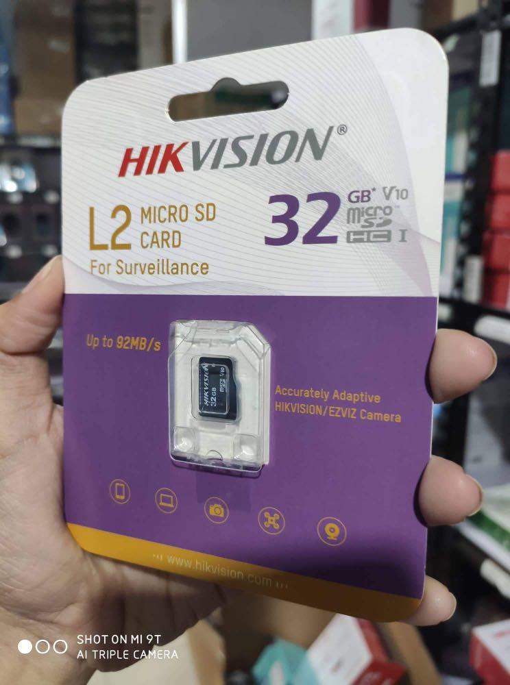 HIKVISION 32GB L2 MicroSD Card For Surveillance Class 10 HS-TF-L2/32G, Mobile Phones & Gadgets ...