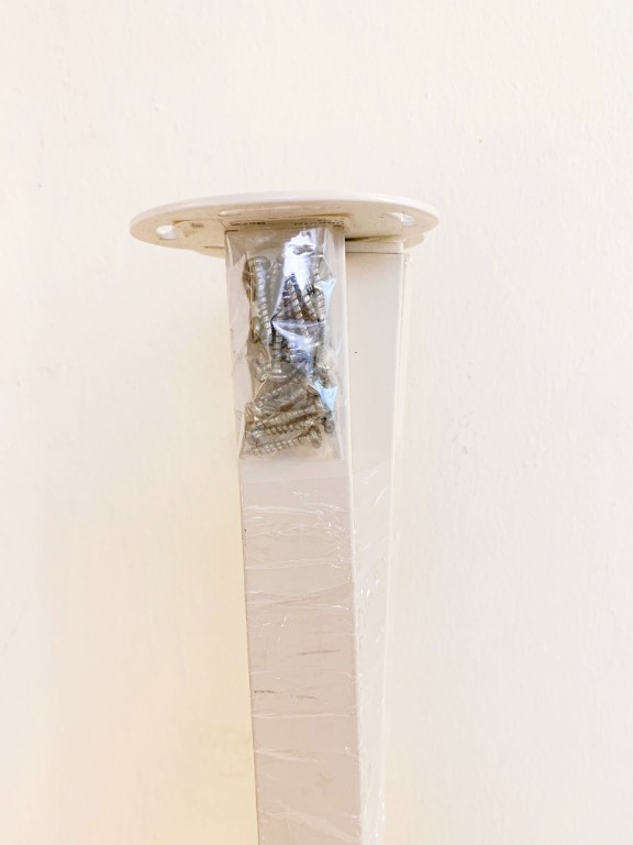 IKEA Godvin Metal Table Legs - Steel, White - Set of 4, Furniture ...