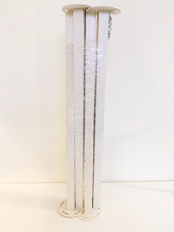IKEA Godvin Metal Table Legs - Steel, White - Set of 4, Furniture ...
