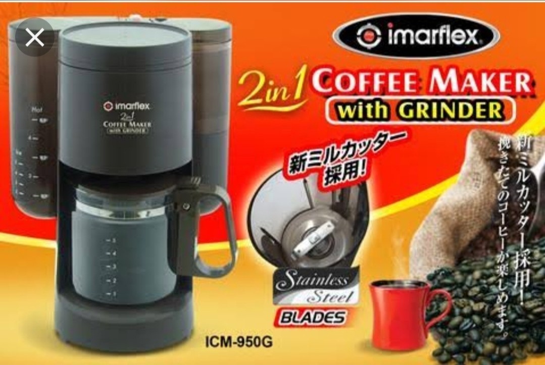 Imarflex 2-in-1 Coffee Maker w/ Grinder, TV & Home Appliances, Kitchen ...