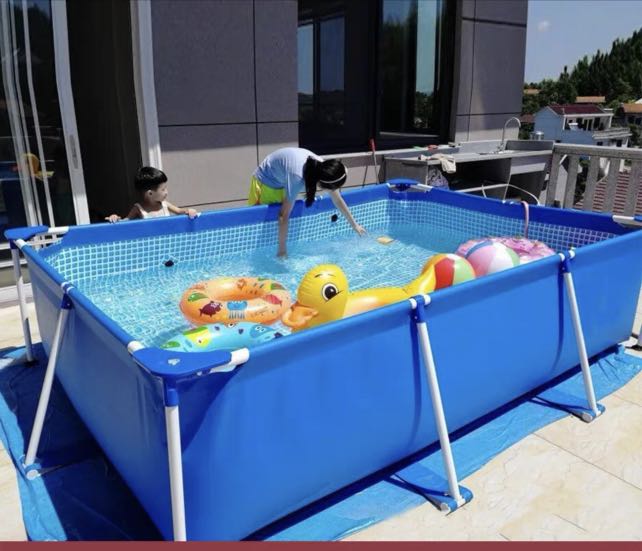 Intex foldable outdoor pool, 傢俬＆家居, 戶外家具 - Carousell