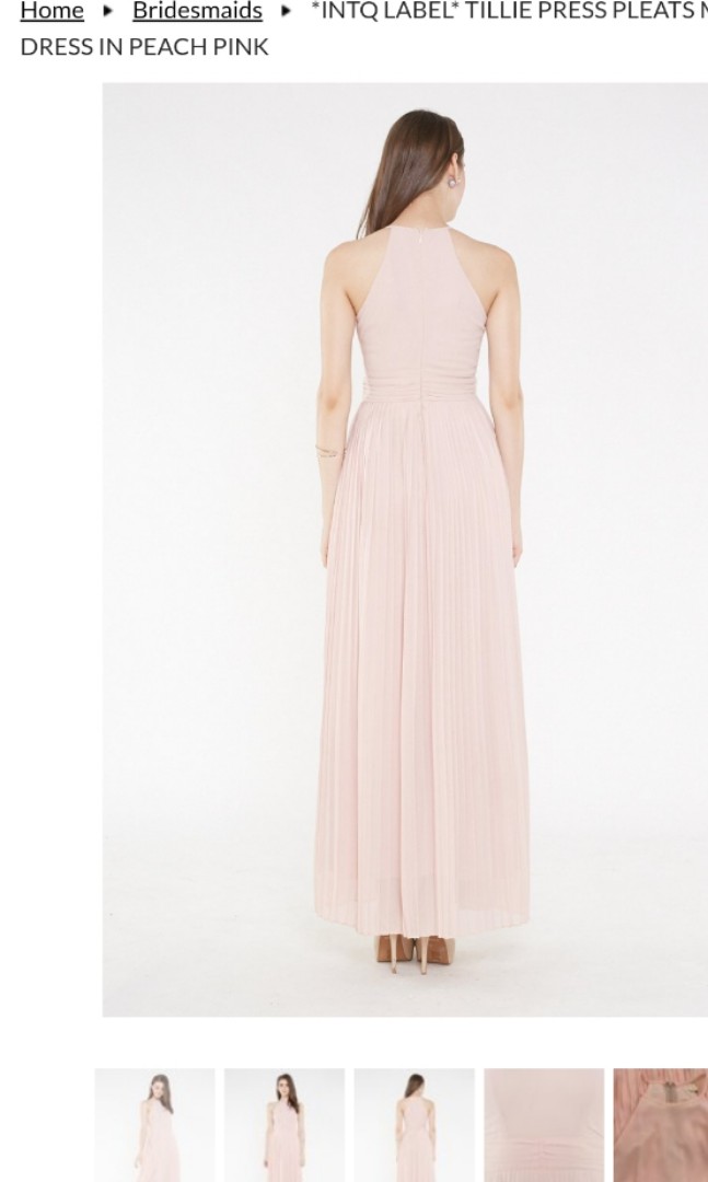 INTQ LABEL* TILLIE PRESS PLEATS MAXI DRESS IN ASH BLUE LB YHF, Women's ...