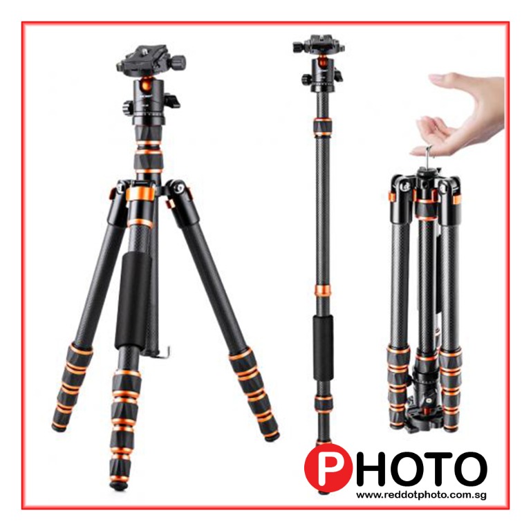K&F Concept Carbon Fiber Camera Tripod Lightweight Ball Head ...