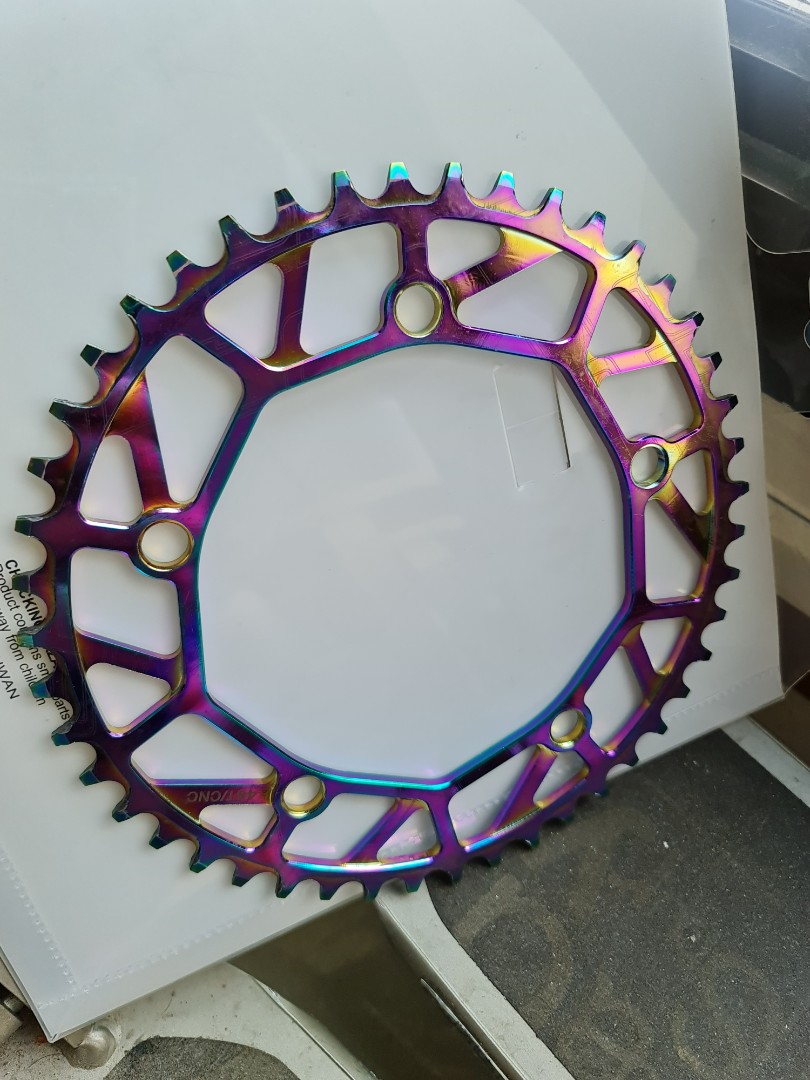 Litepro Chain Ring 46T Oil slick, Sports Equipment, Bicycles & Parts ...