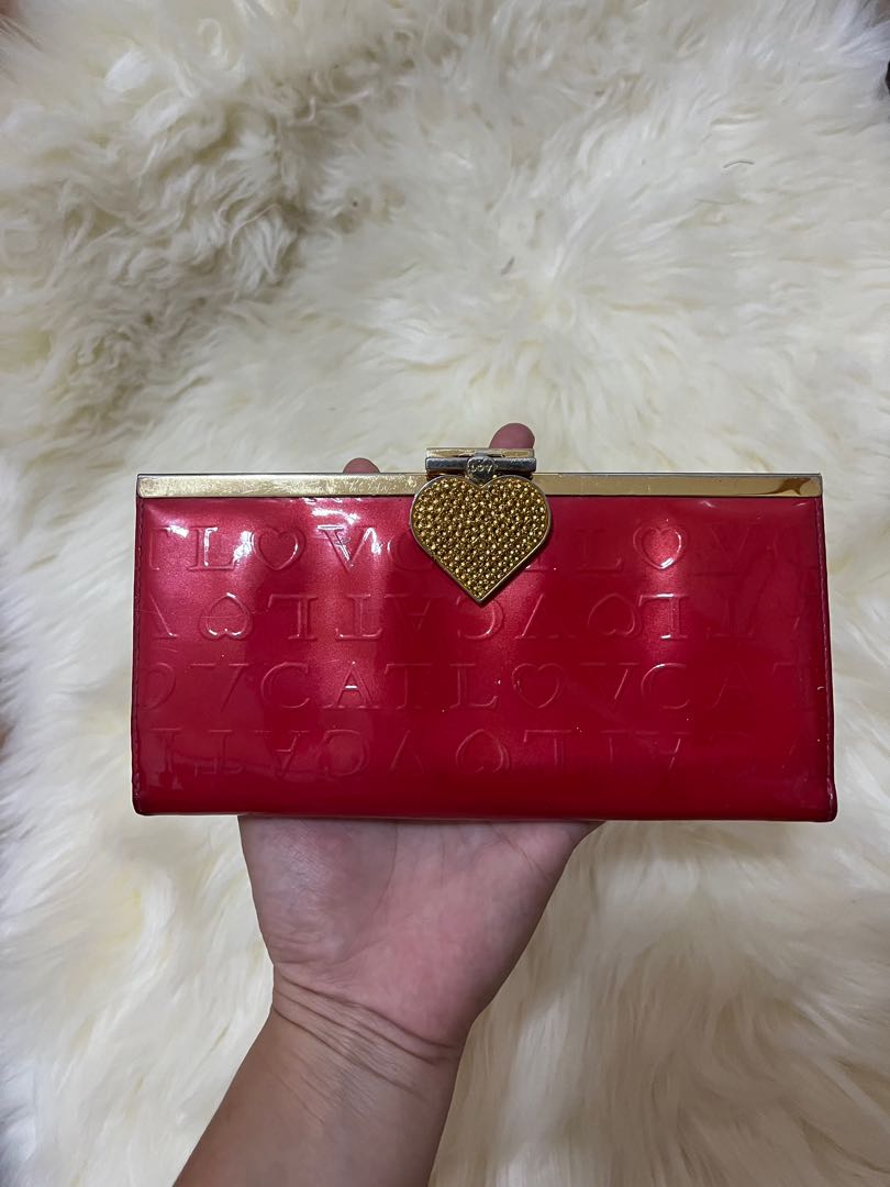 Lovcat wallet patent leather, Luxury, Bags & Wallets on Carousell