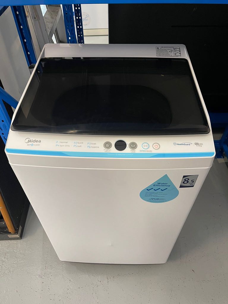 MIDEA MA100W85 8.5KG WHITE TOP LOAD WASHING MACHINE DISPLAY SET $250 ...