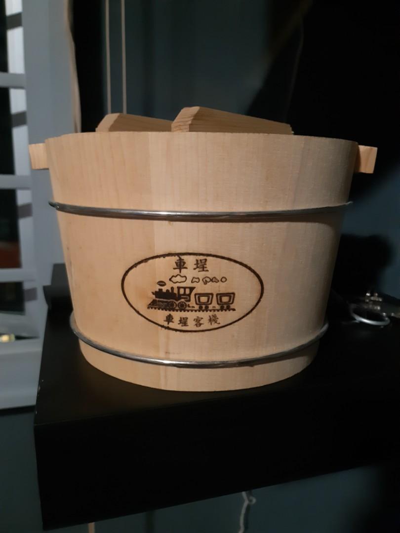 Mini traditional wood rice bucket, Furniture & Home Living, Home Decor ...
