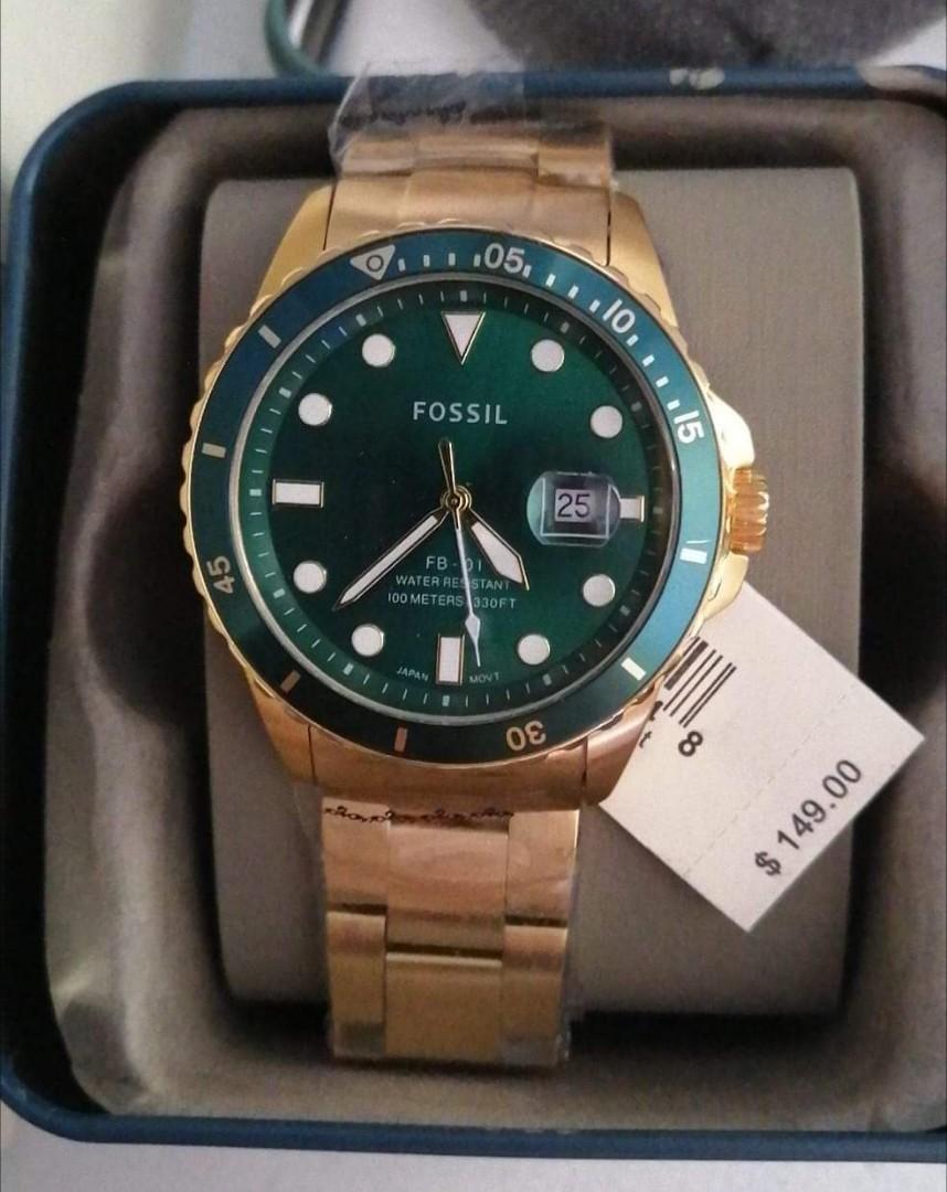 Original Fossil Green Watch, Men's Fashion, Watches & Accessories ...