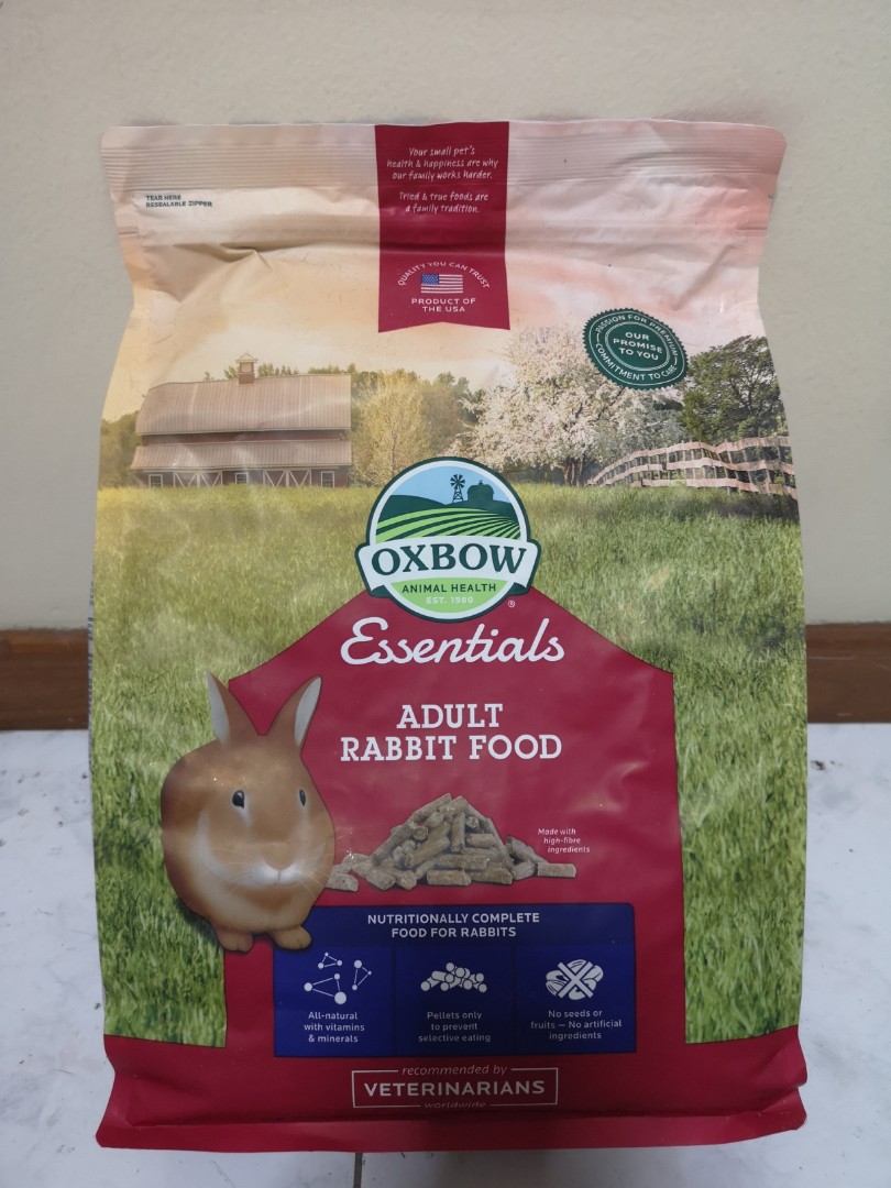 Oxbow Essentials Adult Rabbit Food, Pet Supplies, Pet Food on Carousell