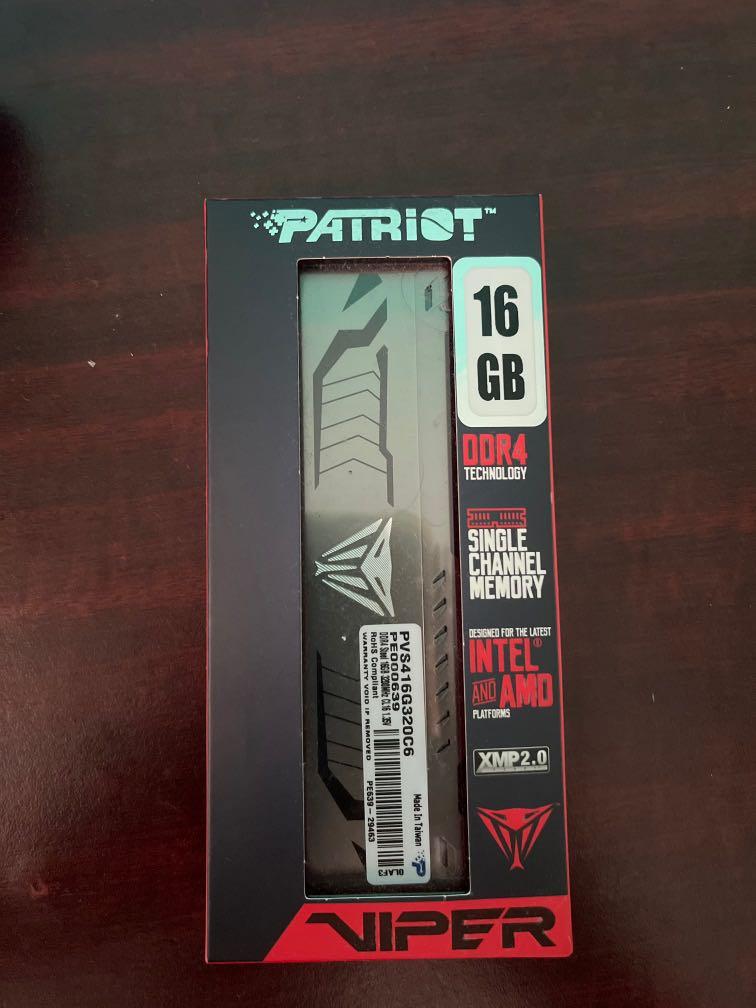 Patriot viper 16gb ramstick, Computers & Tech, Parts & Accessories ...