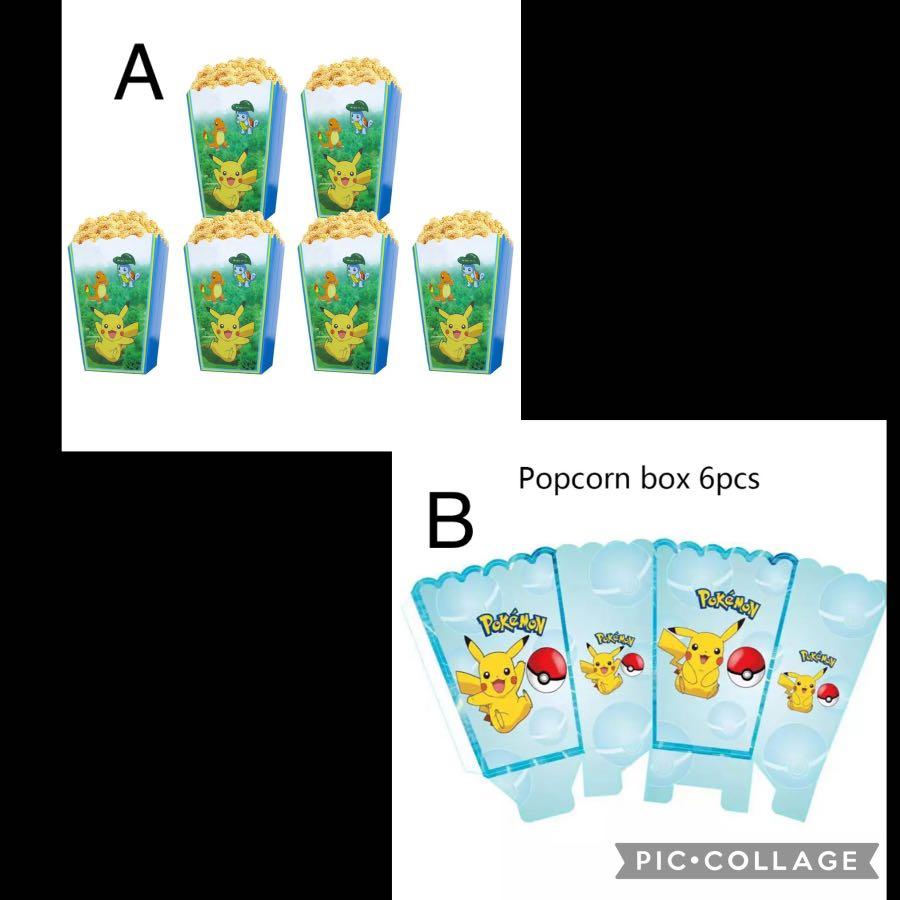 Pokemon party supplies- popcorn boxes / party gifts, Hobbies & Toys ...
