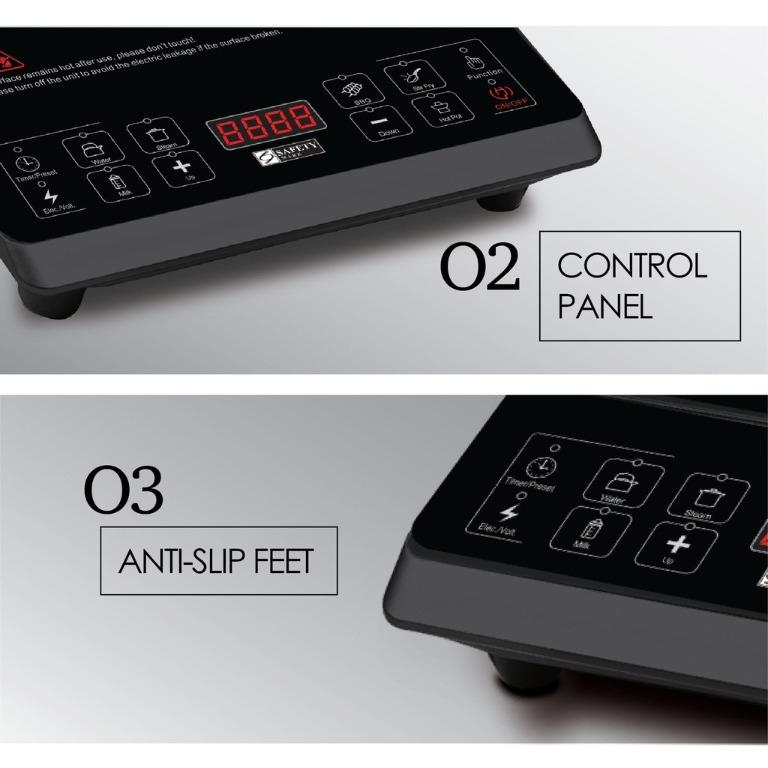 PowerPac Ceramic Cooker Steamboat (Any Pot) 2000 Watts (PPIC832), TV ...