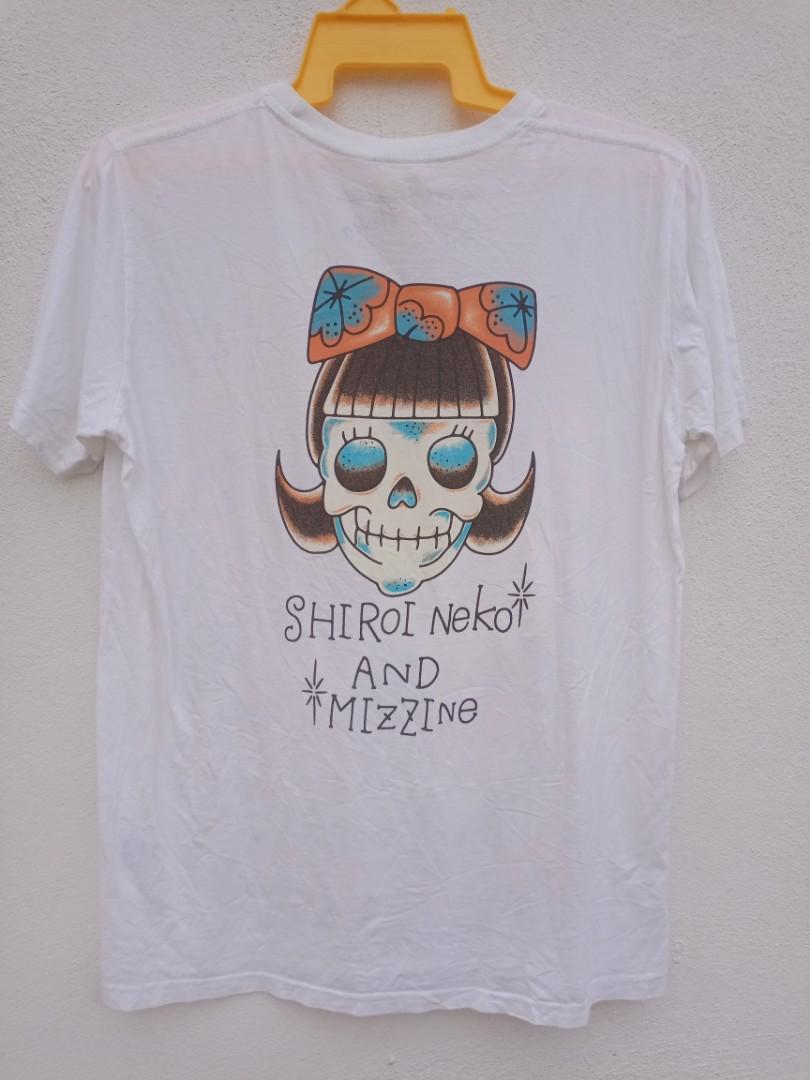 Rare shiroi neko tattoo design ed hardy pinup girl, Men's Fashion, Tops ...