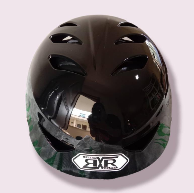 RXR Helmet 066E (BIKE, MOTOR and Scooter) Safety Helmet Matte Nutshell ...