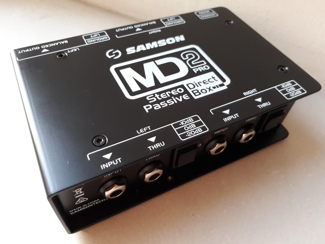 Samson MD2 Pro Stereo Passive Direct Box, Audio, Other Audio Equipment ...