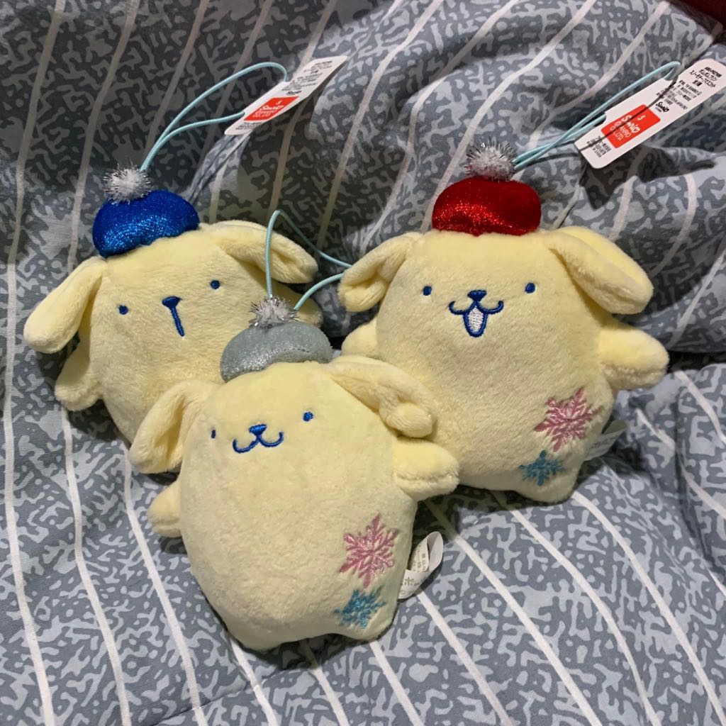Sanrio Pompompurin Plush Charms Stuffed Toy Keychain, Hobbies & Toys ...