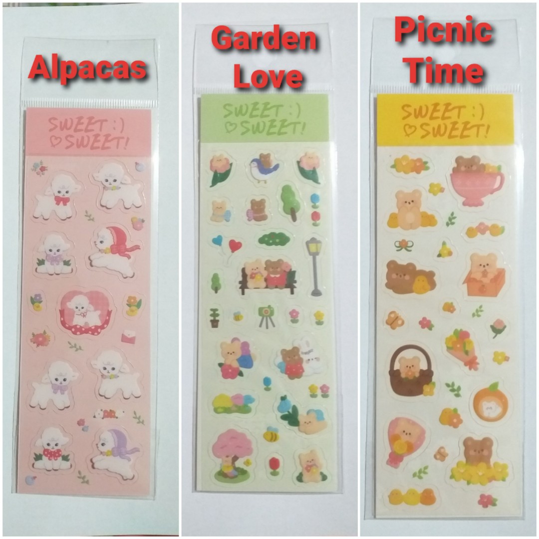 SMALL STICKER SHEETS, Hobbies & Toys, Stationery & Craft, Other ...