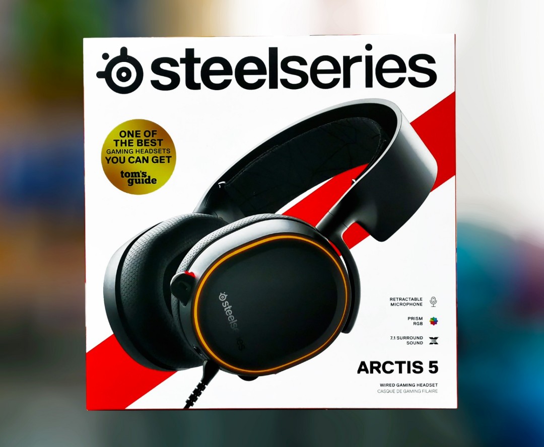 STEELSERIES ARCTIS 5 BLACK 7.1 SURROUND RGB GAMING HEADSET 2019 EDITION ...