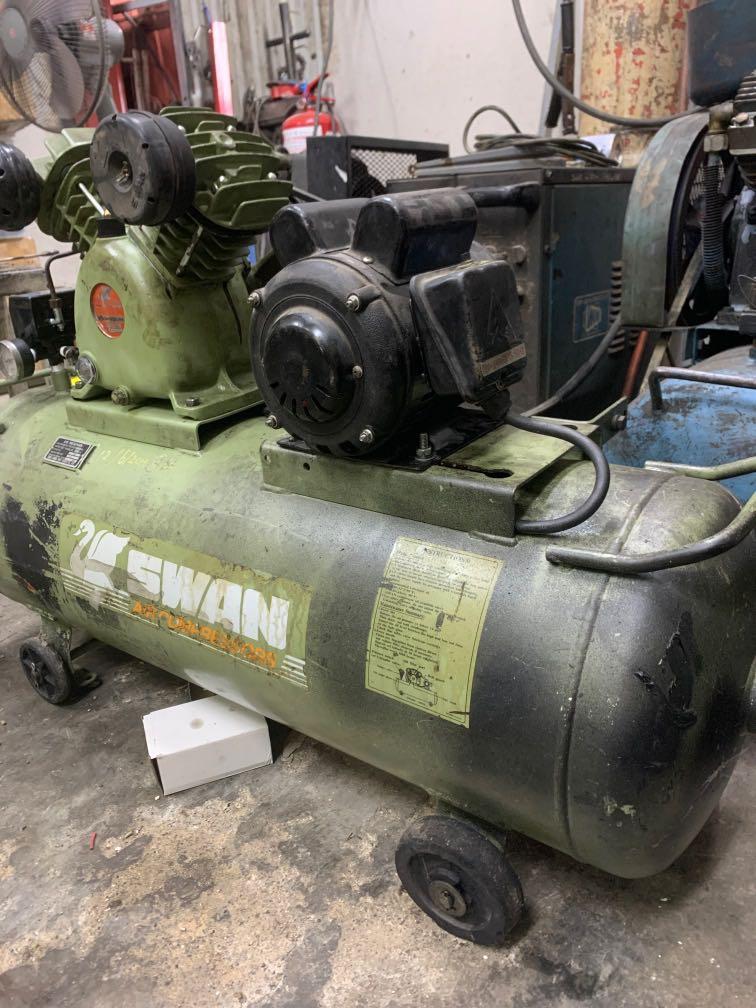 Used 2nd Hand SWAN Air Compressor C/W Motor, Auto Accessories on Carousell