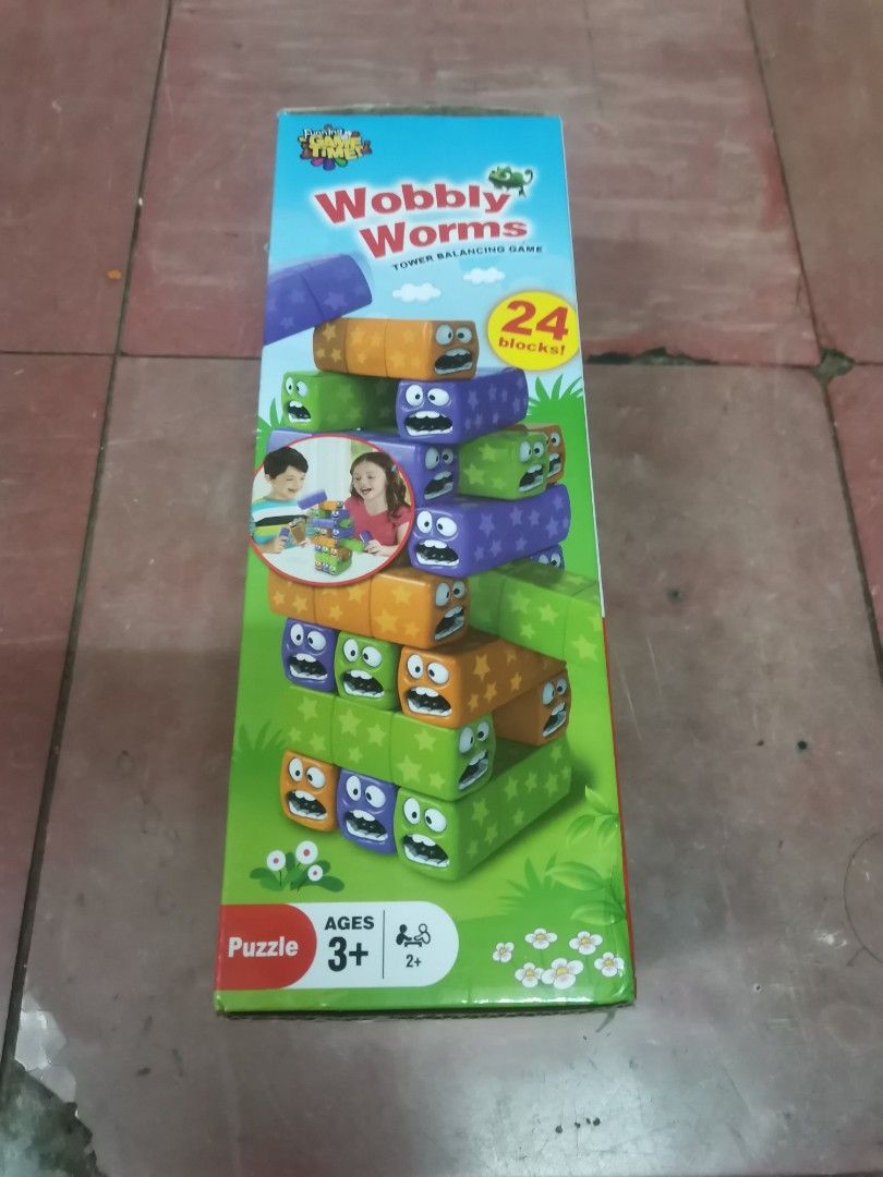Wobbly worms jenga game, Hobbies & Toys, Toys & Games on Carousell