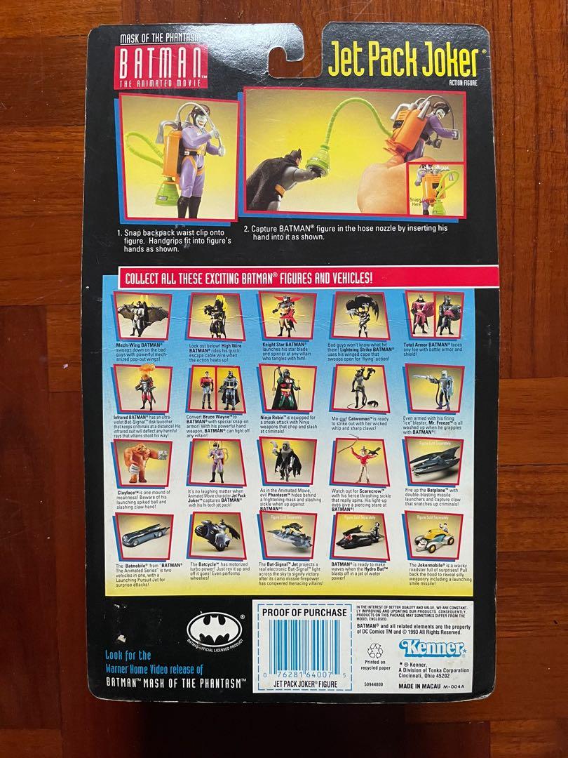 1993 Batman the Animated Series Jet Pack Joker MOSC Kenner BTAS Mask of ...