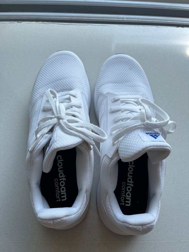Adidas Pure White Shoes, Men's Fashion, Footwear, Sneakers on Carousell