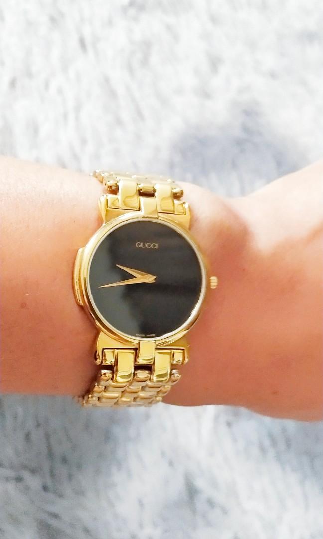 Authentic Gucci 3400M Gold Watch Excellent condition Adjustable S-L ...