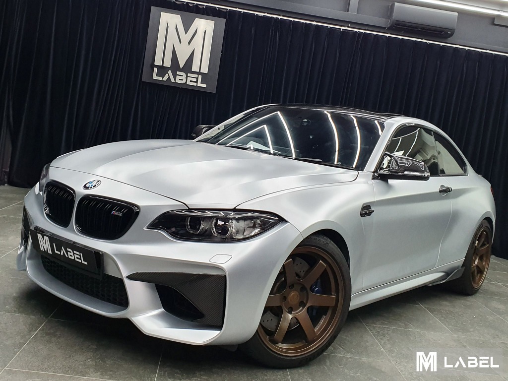BMW M2 Full Vinyl Wrap - Matte Metallic Silver, Car Accessories, Car ...