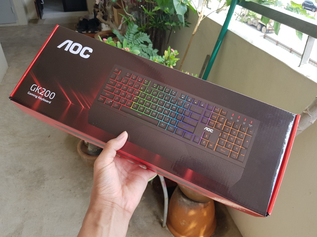 Branded AOC Gaming Keyboard - 2 years warranty, RGB Wired, Wrist Rest ...
