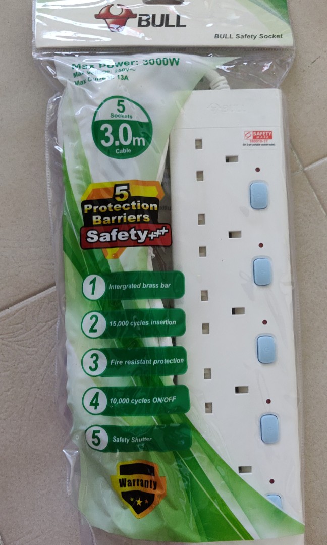 Bull safety socket, TV & Home Appliances, Electrical, Adaptors ...