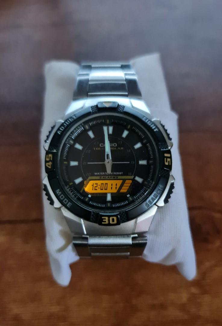 Casio Grey Analog-Digital Solar-Powered watch (AD170), Men's Fashion ...