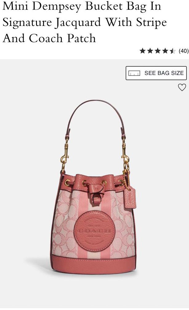 Coach mini Dempsey Bucket , Women's Fashion, Bags & Wallets, Cross-body ...