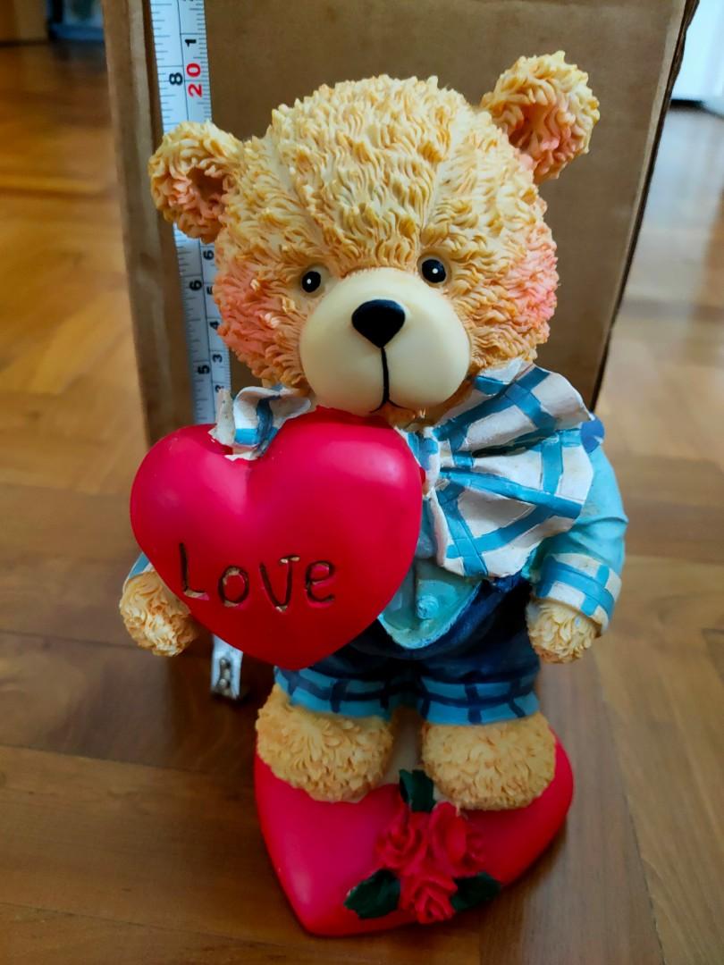 Cute bear with love heart display doll, Hobbies & Toys, Toys & Games on ...
