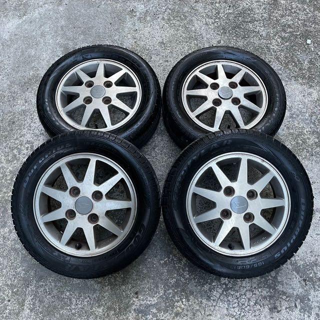 Daihatsu 13 inch sport rim Kancil tyre 70%, Auto Accessories on Carousell