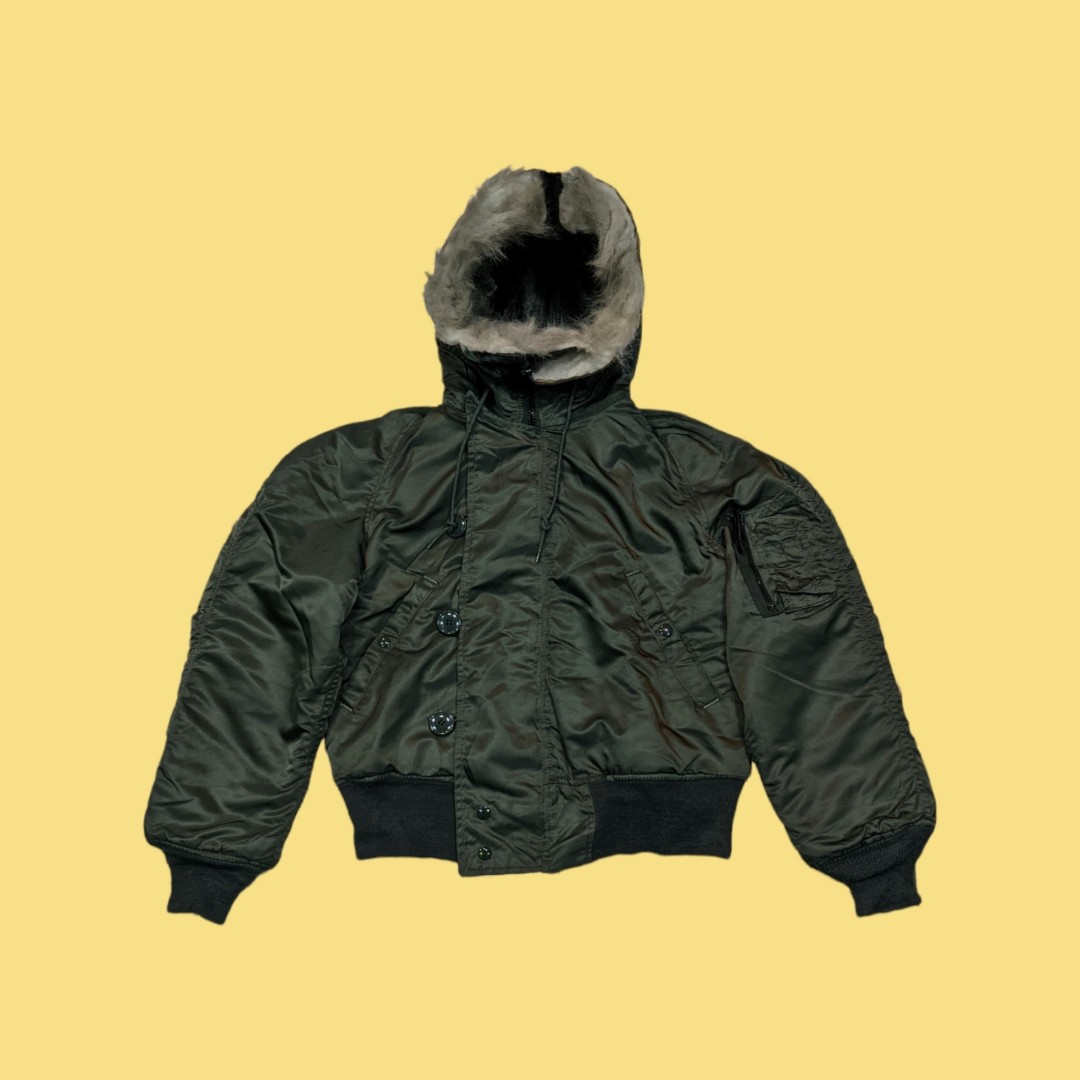 Vintage Alpha Industries N2B Bomber Jacket, Fesyen Pria, Pakaian , Baju ...