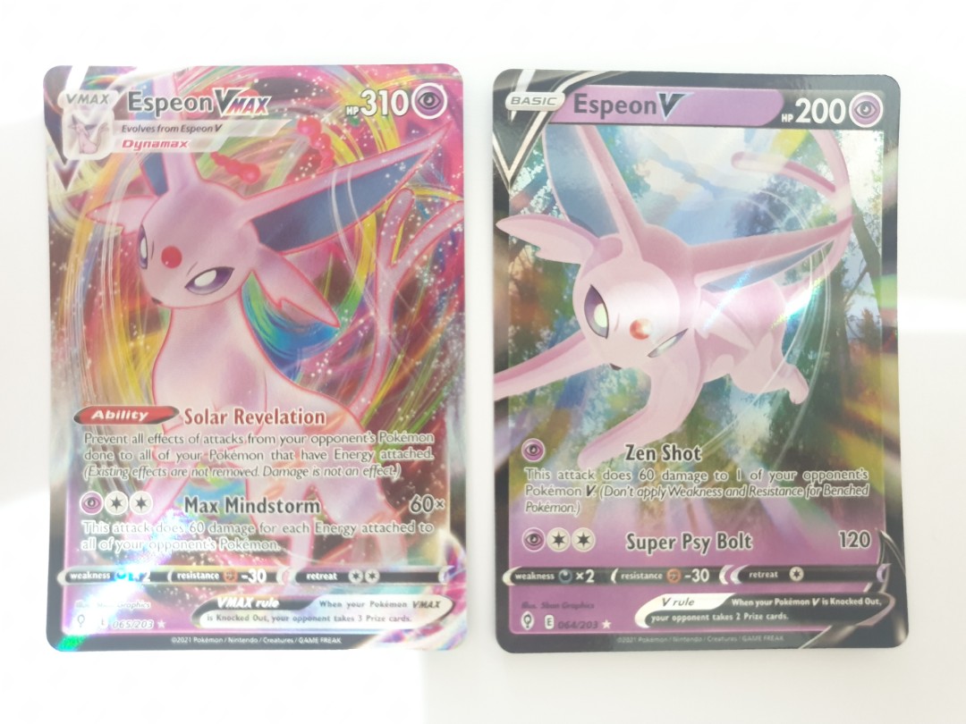 Espeon V & VMAX, Hobbies & Toys, Toys & Games on Carousell