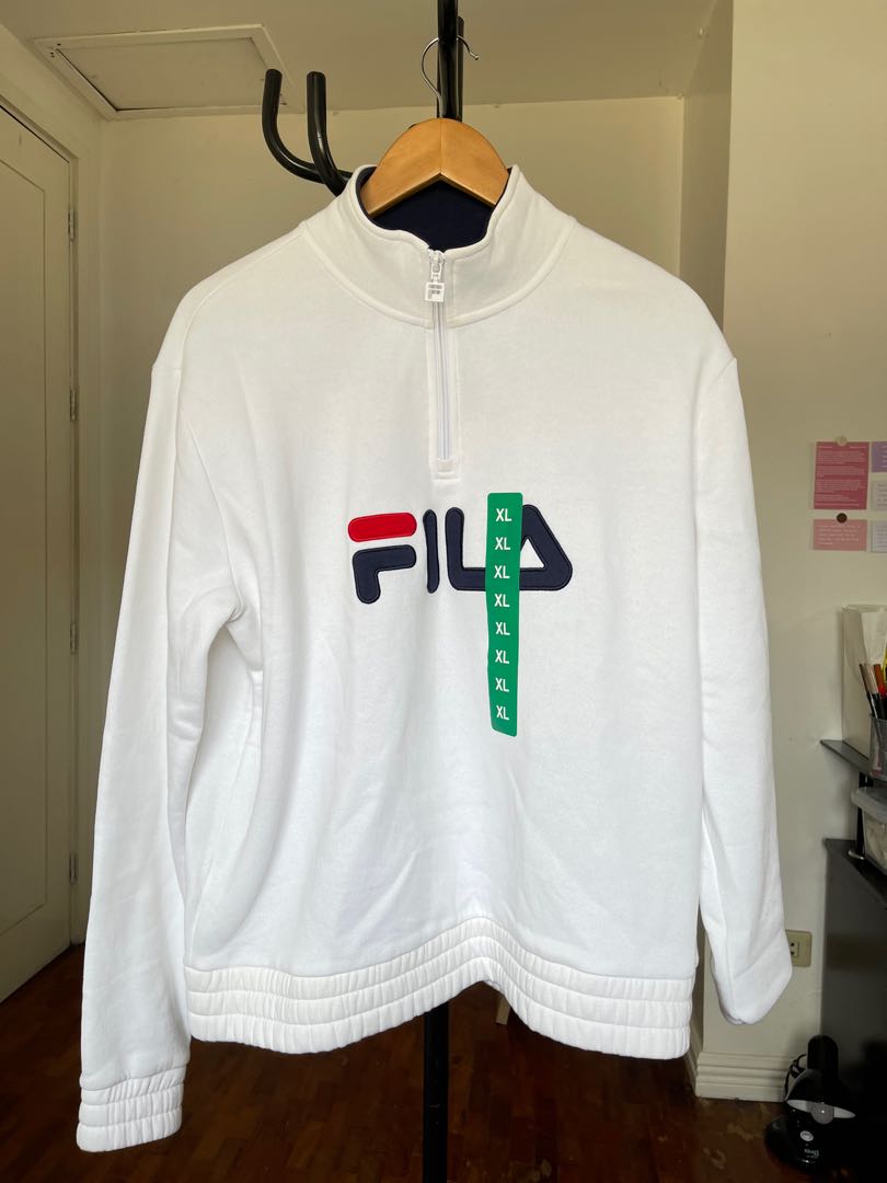 FILA Sweater, Men's Fashion, Coats, Jackets and Outerwear on Carousell