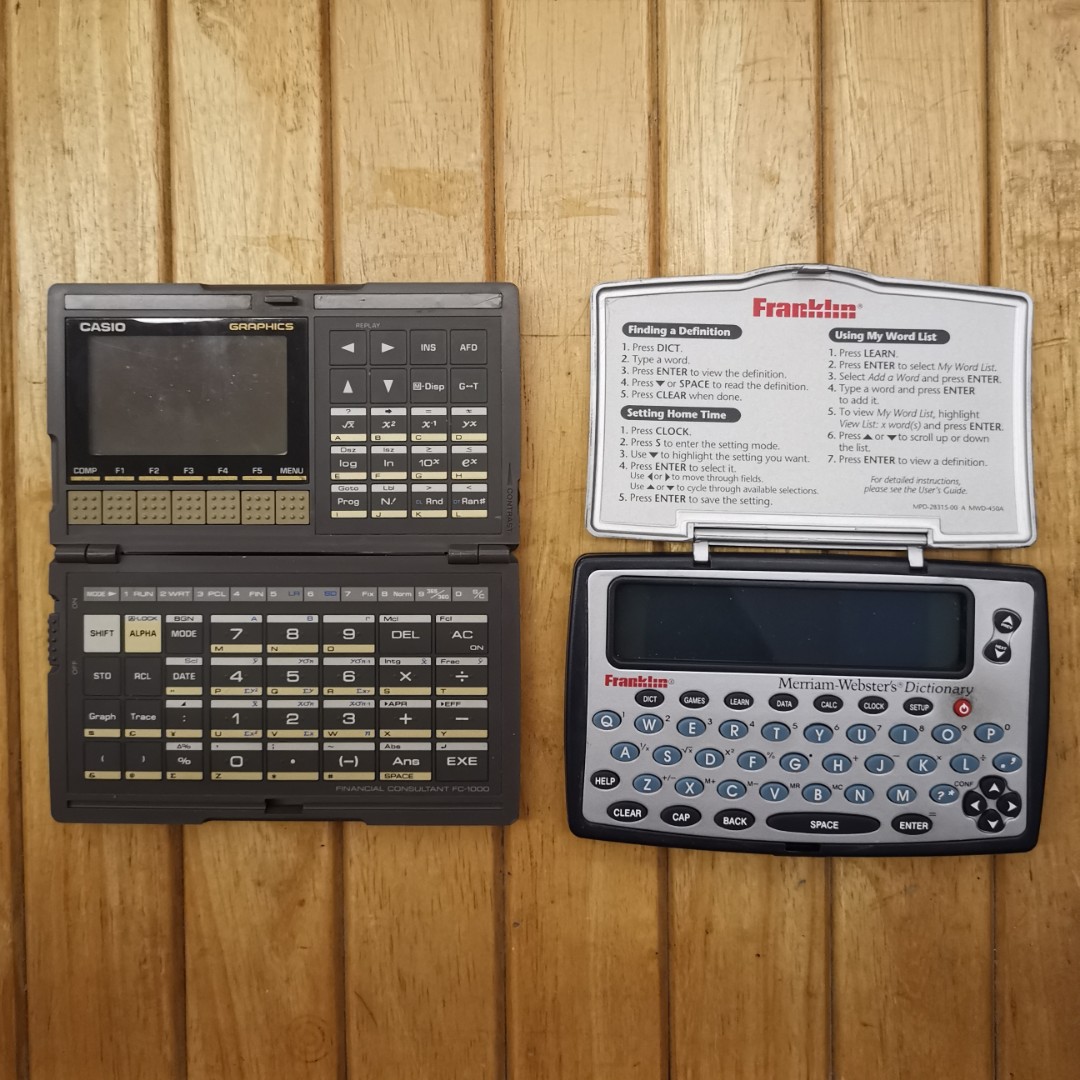 Financial calculator and digital dictionary, Hobbies & Toys, Stationery ...