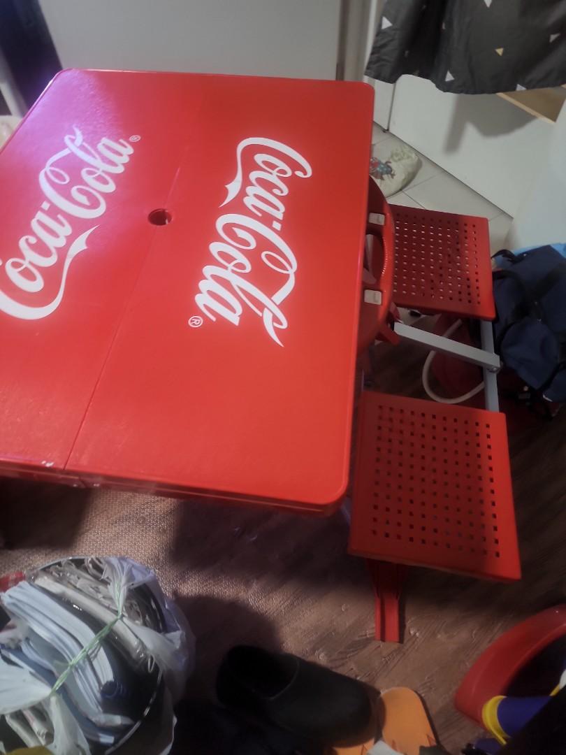 Limited edition Foldable coca cola table and chair set, Furniture ...