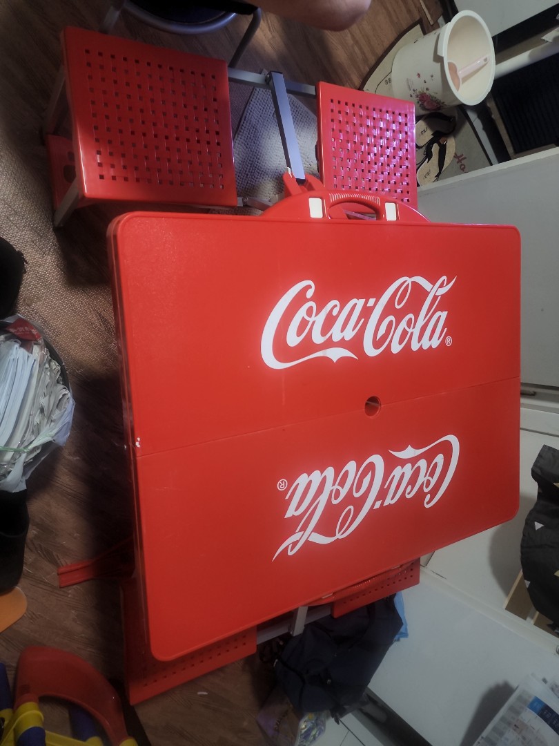 Limited edition Foldable coca cola table and chair set, Furniture ...