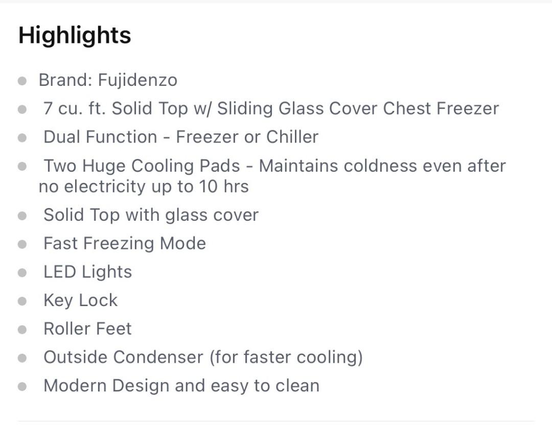 Fujidenzo, TV & Home Appliances, Kitchen Appliances, Refrigerators and ...