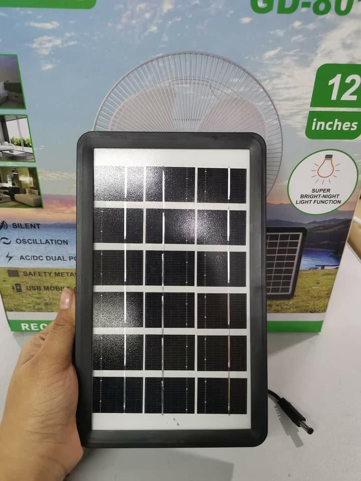 Gd:8019 Gdtimes solar deskfan, Furniture & Home Living, Lighting & Fans ...